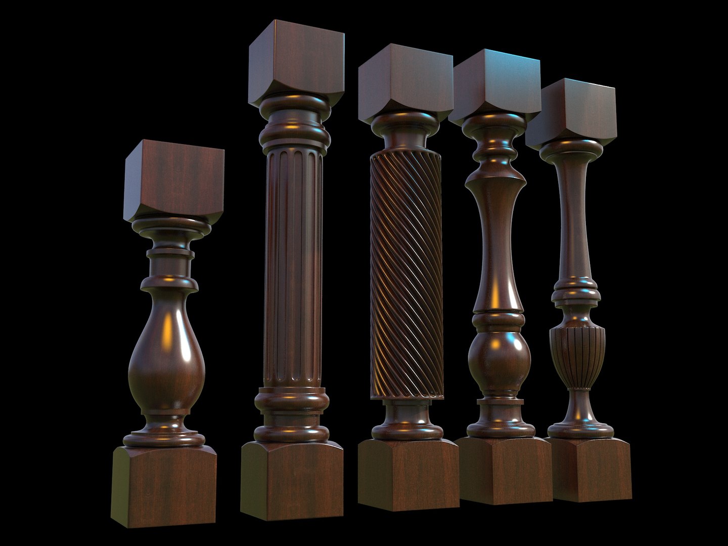 Baluster Parapets Architectural 3D Model - TurboSquid 1612946