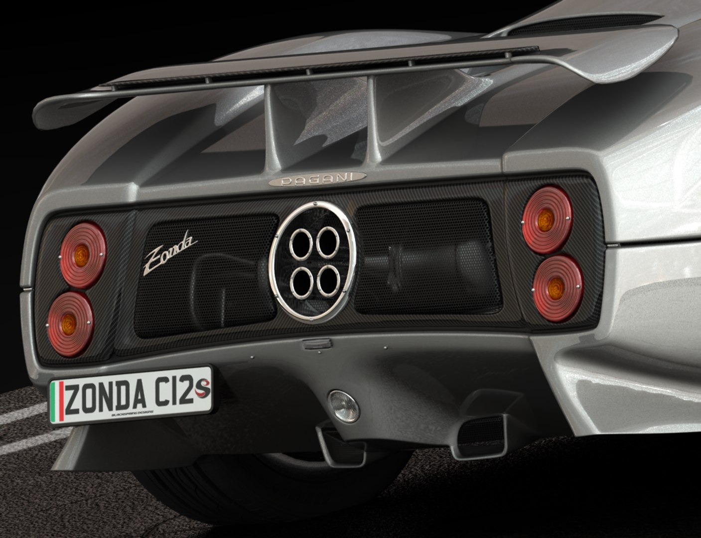 3d Model Of Pagani Zonda C12 2000