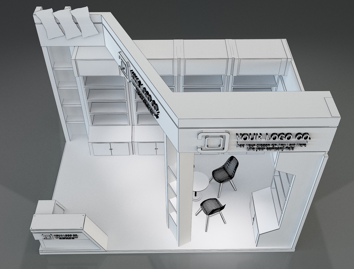 Booth Exhibition Stand A622b 3D Model - TurboSquid 2156513