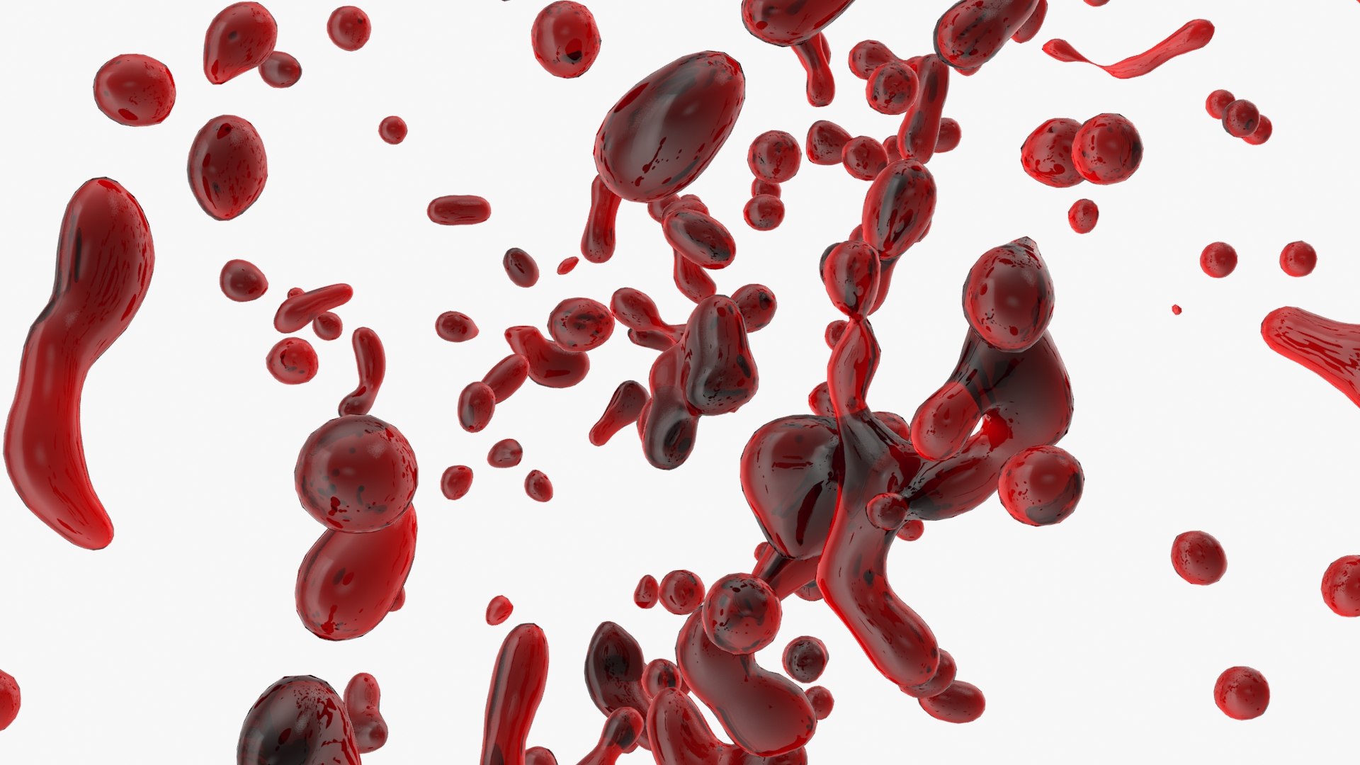 3D Blood Drops Model - TurboSquid 1874263