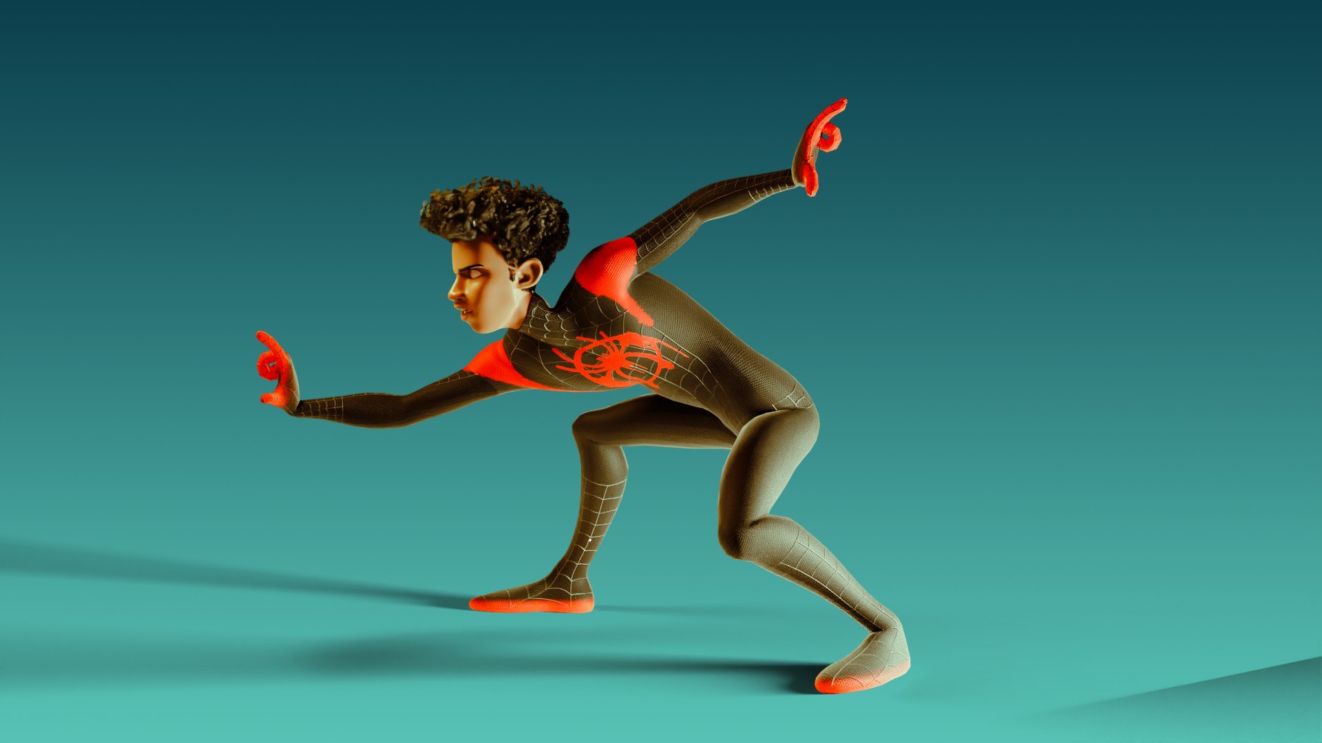 Miles Morales From Spider-Man Into The Spider-Verse 3D Model ...