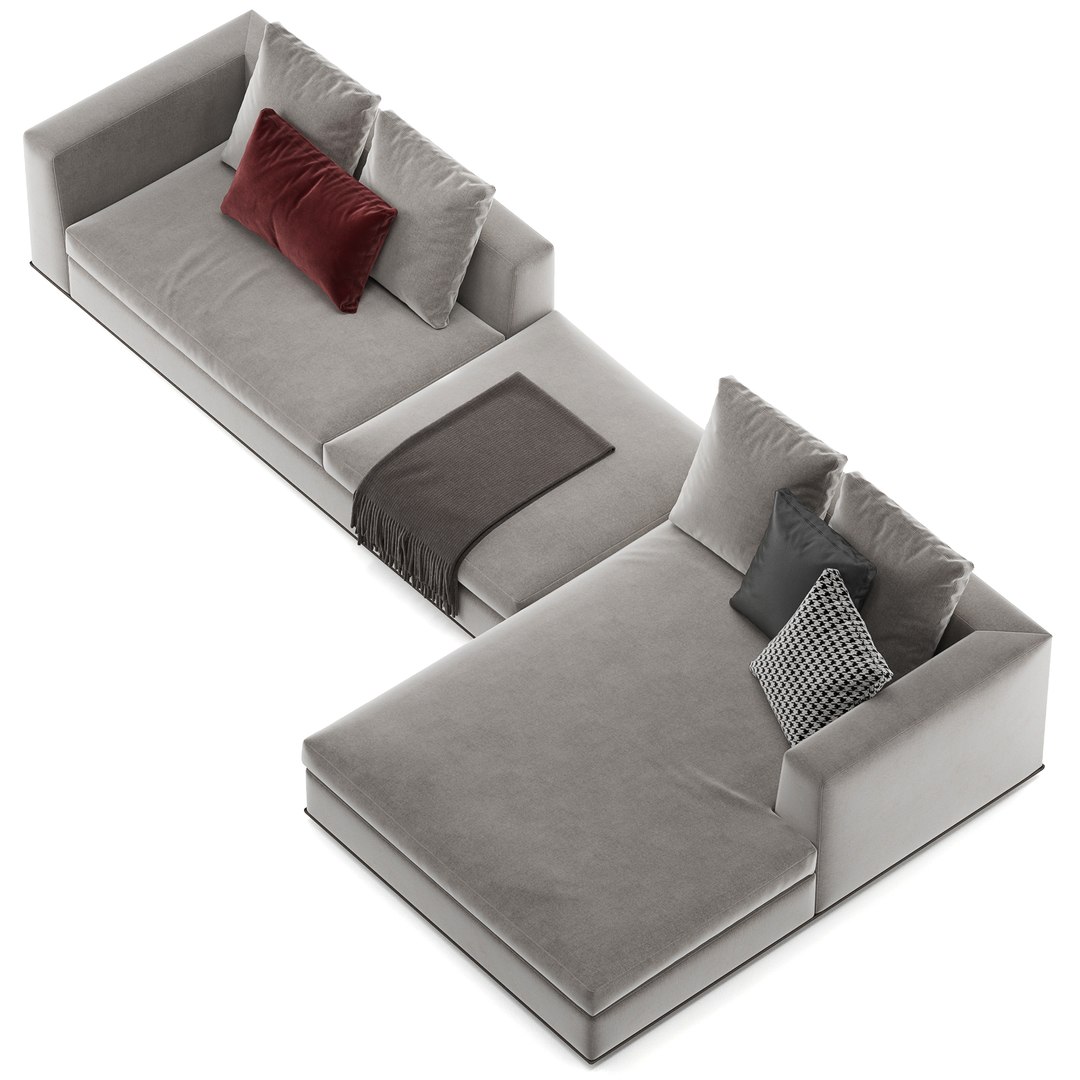 3D Minotti Powell Corner Sofa - TurboSquid 1763534