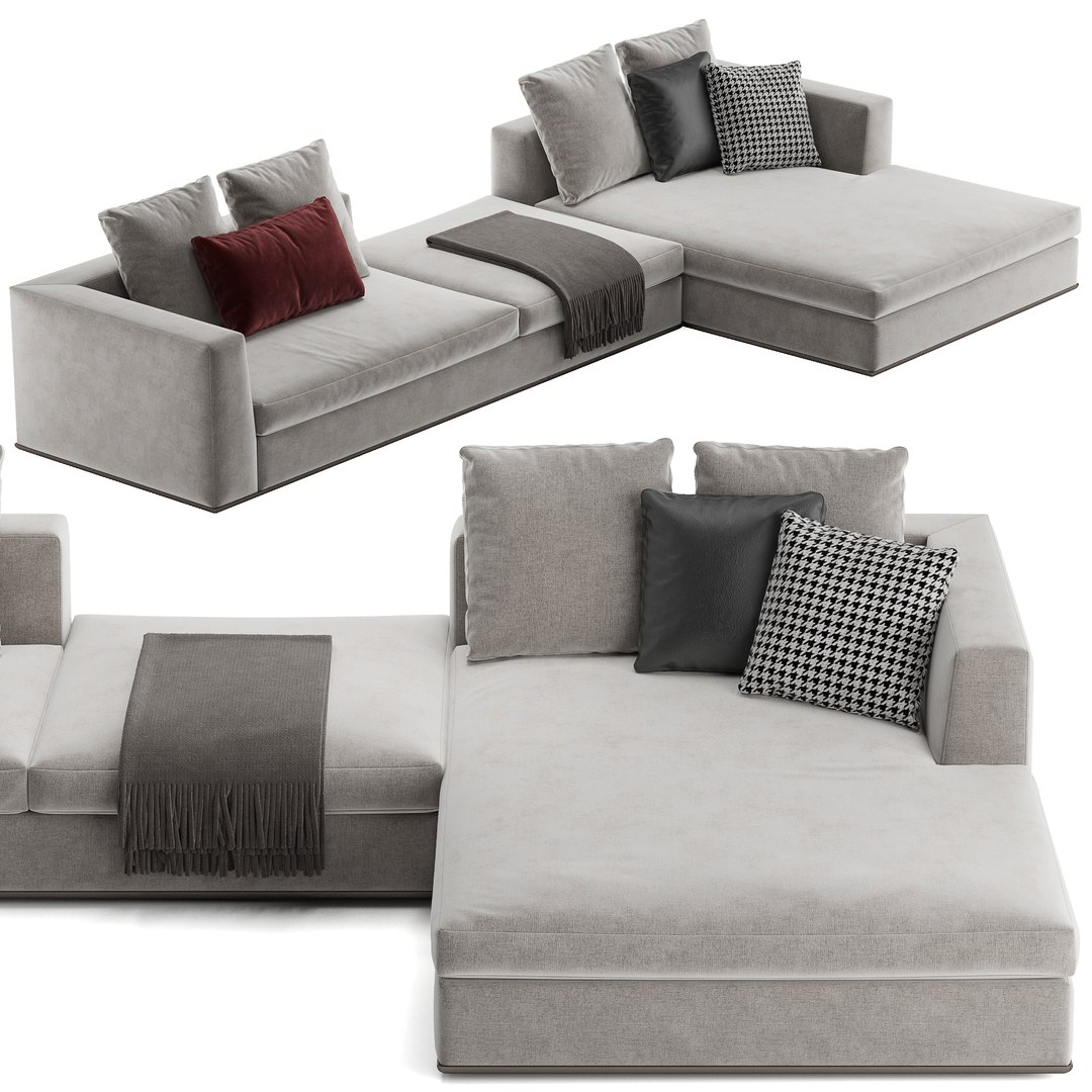 3D Minotti Powell Corner Sofa - TurboSquid 1763534