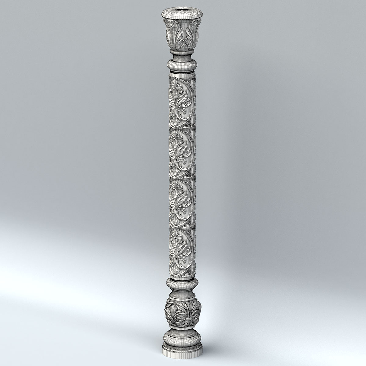 Carved column 3D model - TurboSquid 1281069