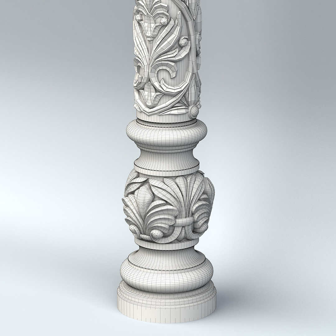 Carved column 3D model - TurboSquid 1281069