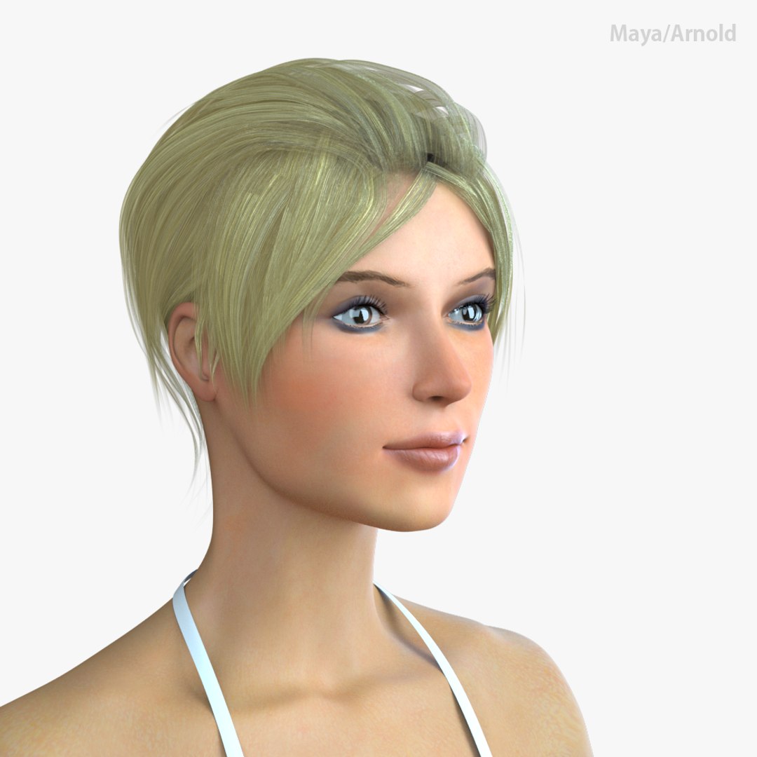 3d Rigged Paris Woman Arnold Model
