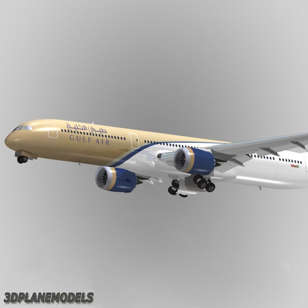 3d Model B787-10 Gulf Air 787-10