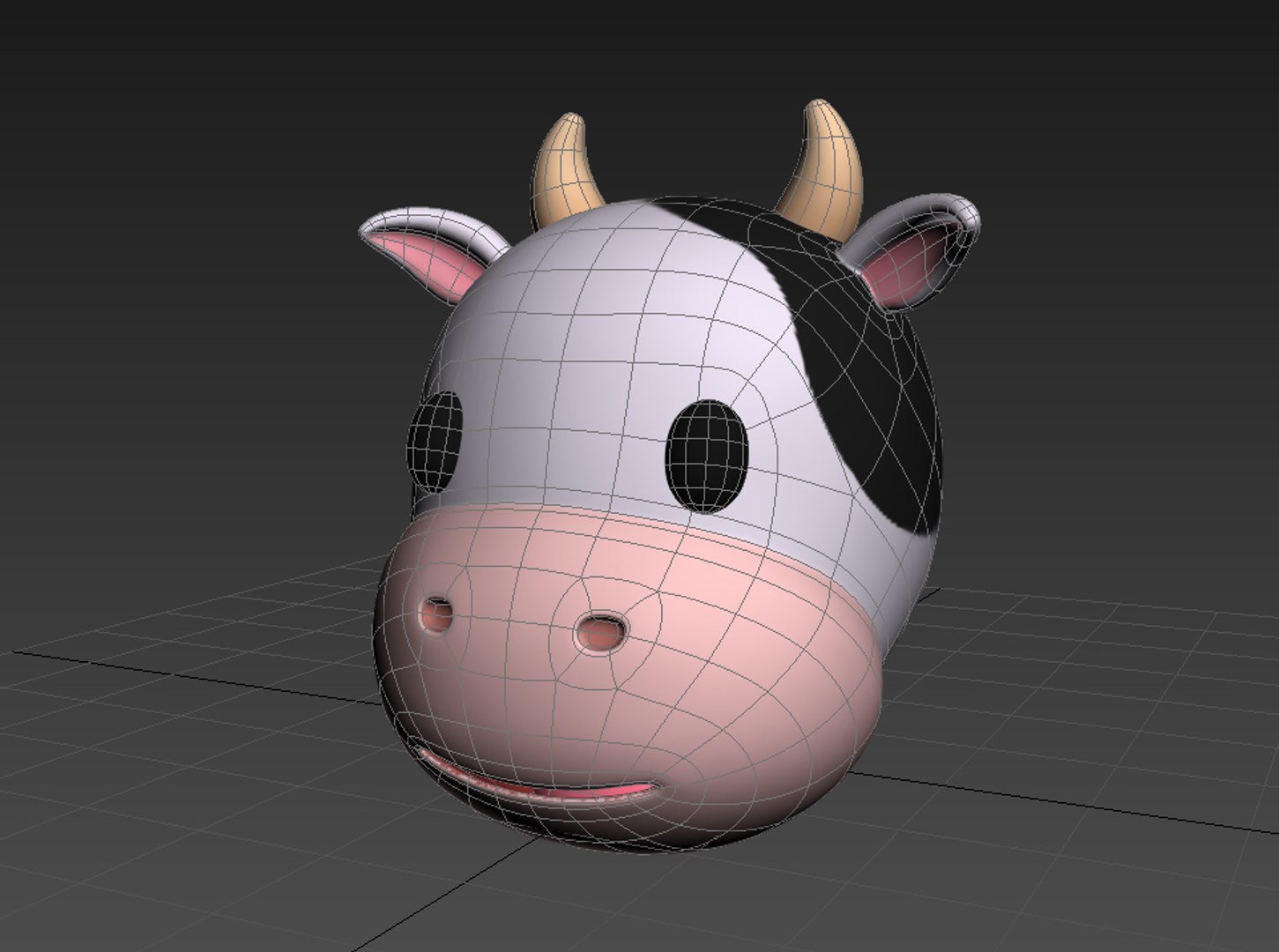 Cow Head Cartoon 3D - TurboSquid 1378044