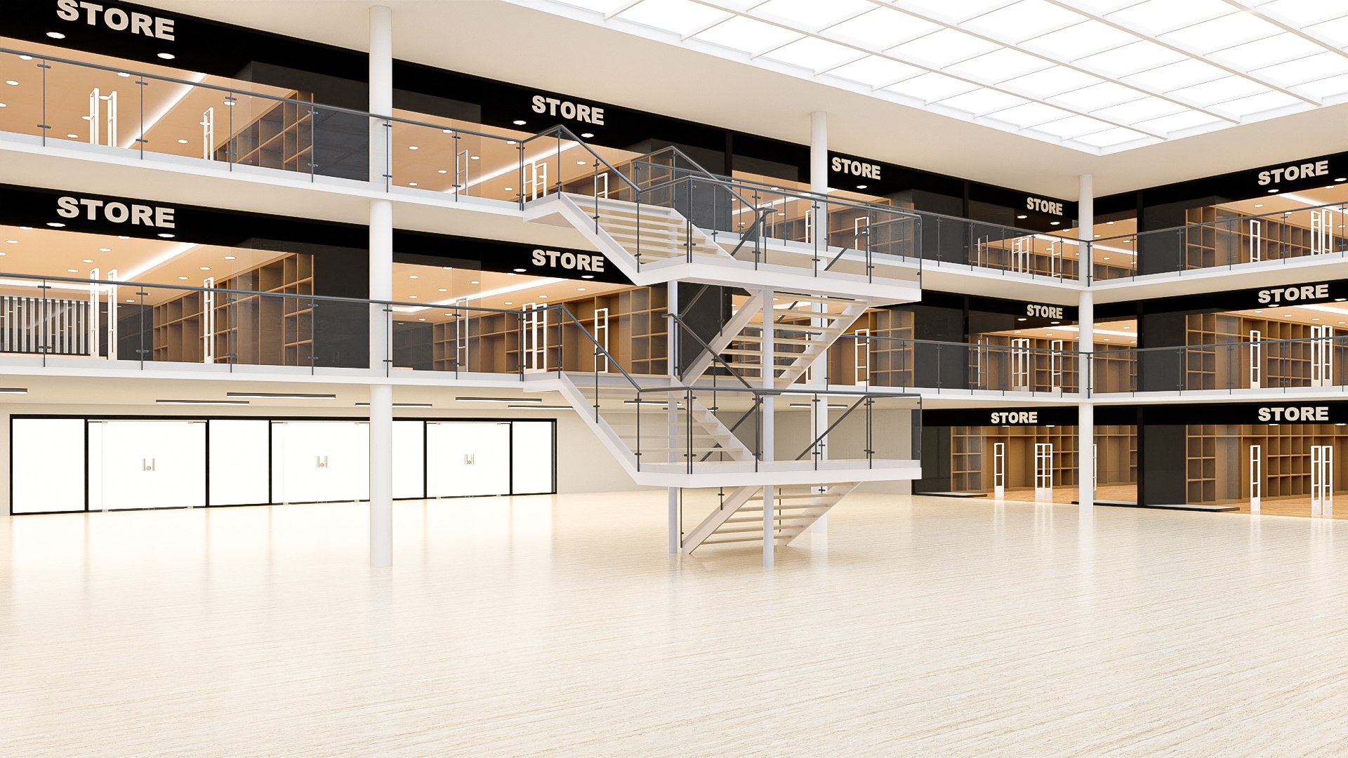 3D Model Offices And Commercial Hall Collection 3 - TurboSquid 2109763