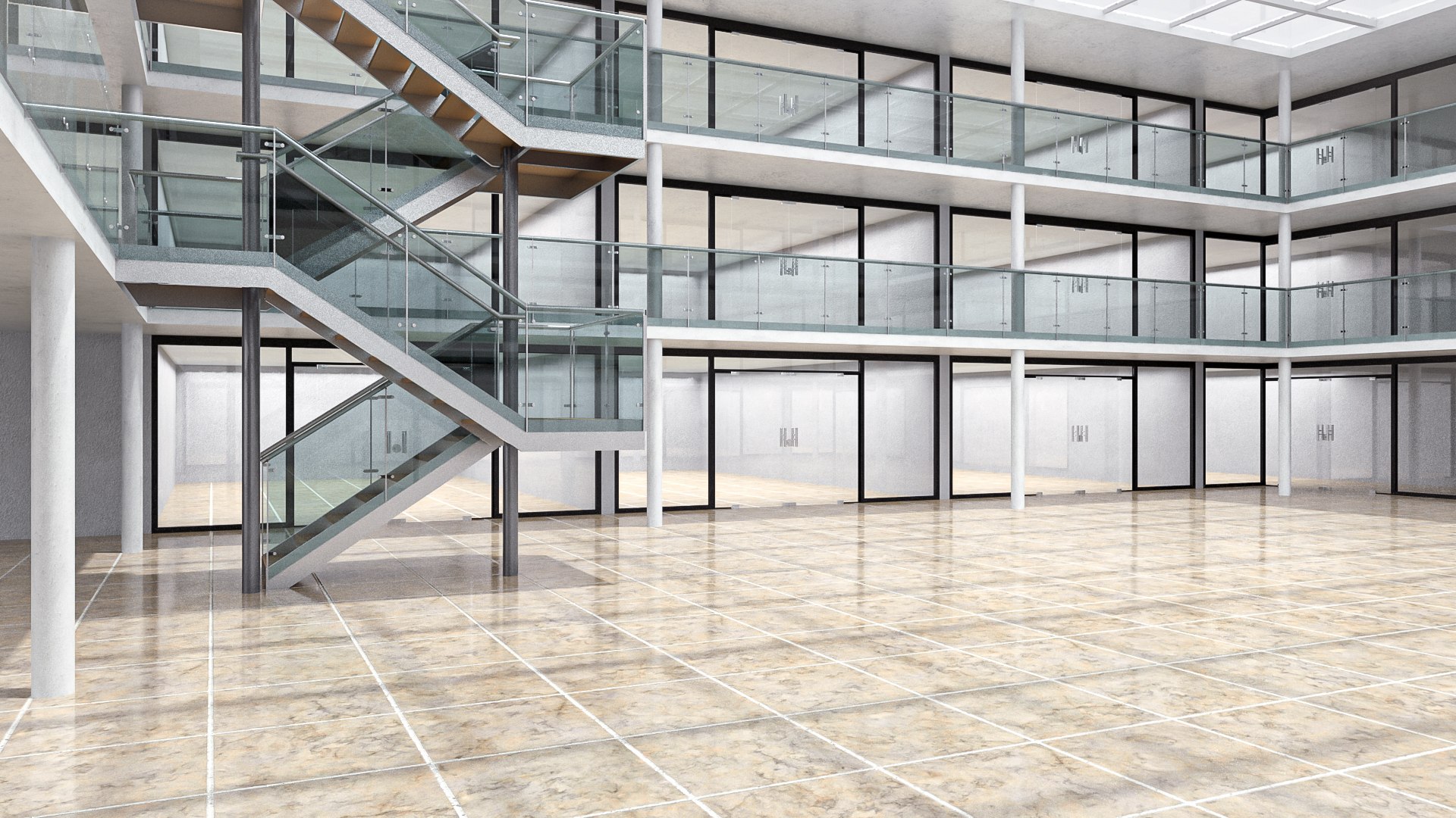 3D Model Offices And Commercial Hall Collection 3 - TurboSquid 2109763