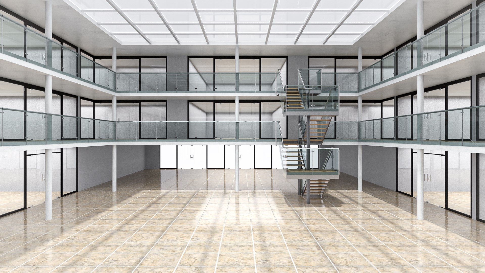 3D Model Offices And Commercial Hall Collection 3 - TurboSquid 2109763