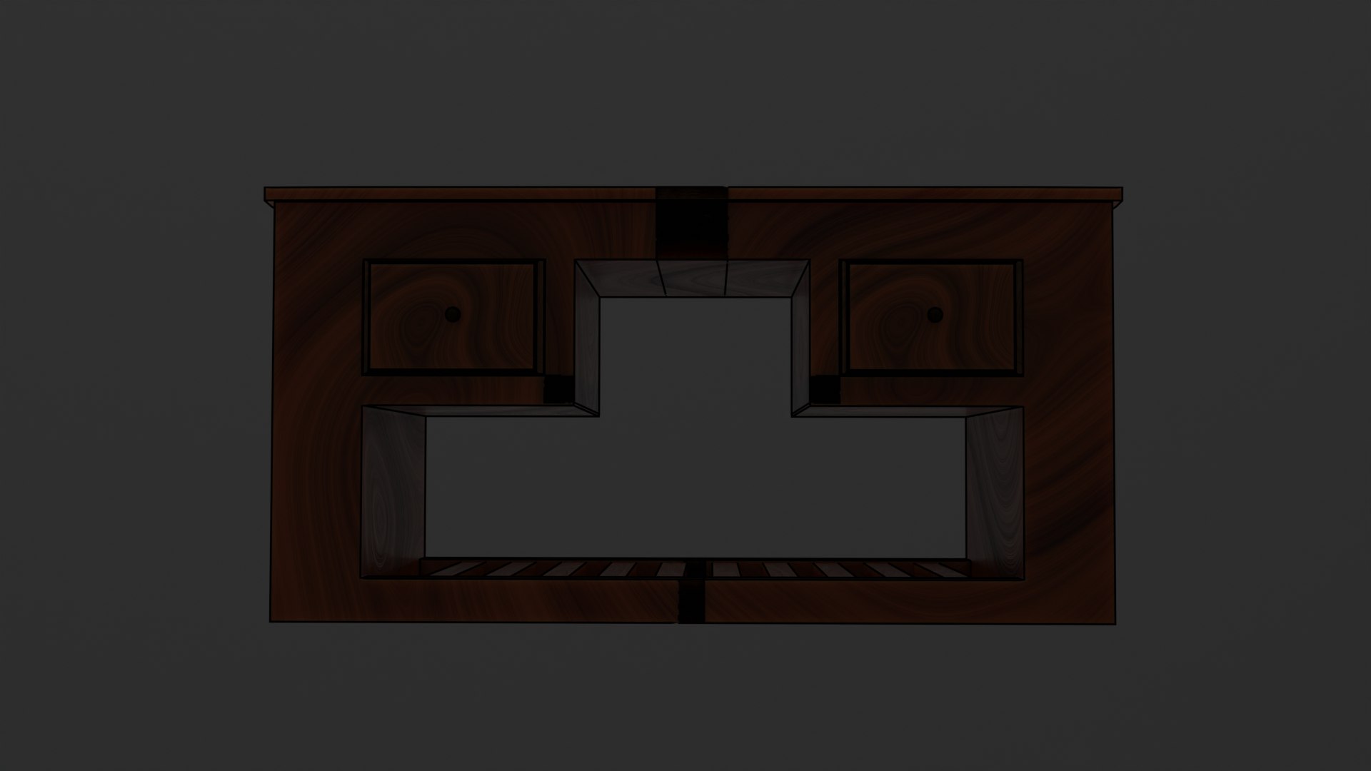 3D Normal Table With Drawers Model - TurboSquid 2060486