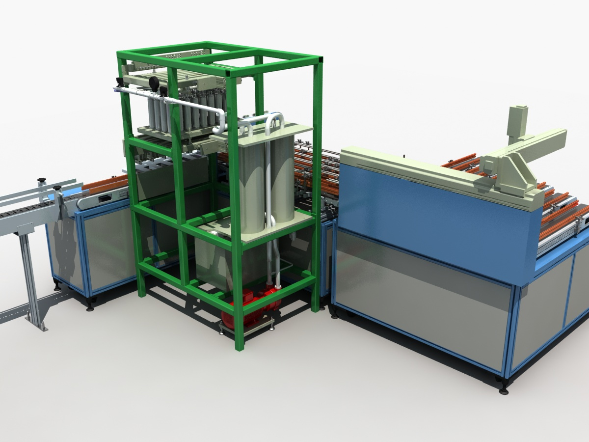 Automatic production packing line 3D model - TurboSquid 1206725