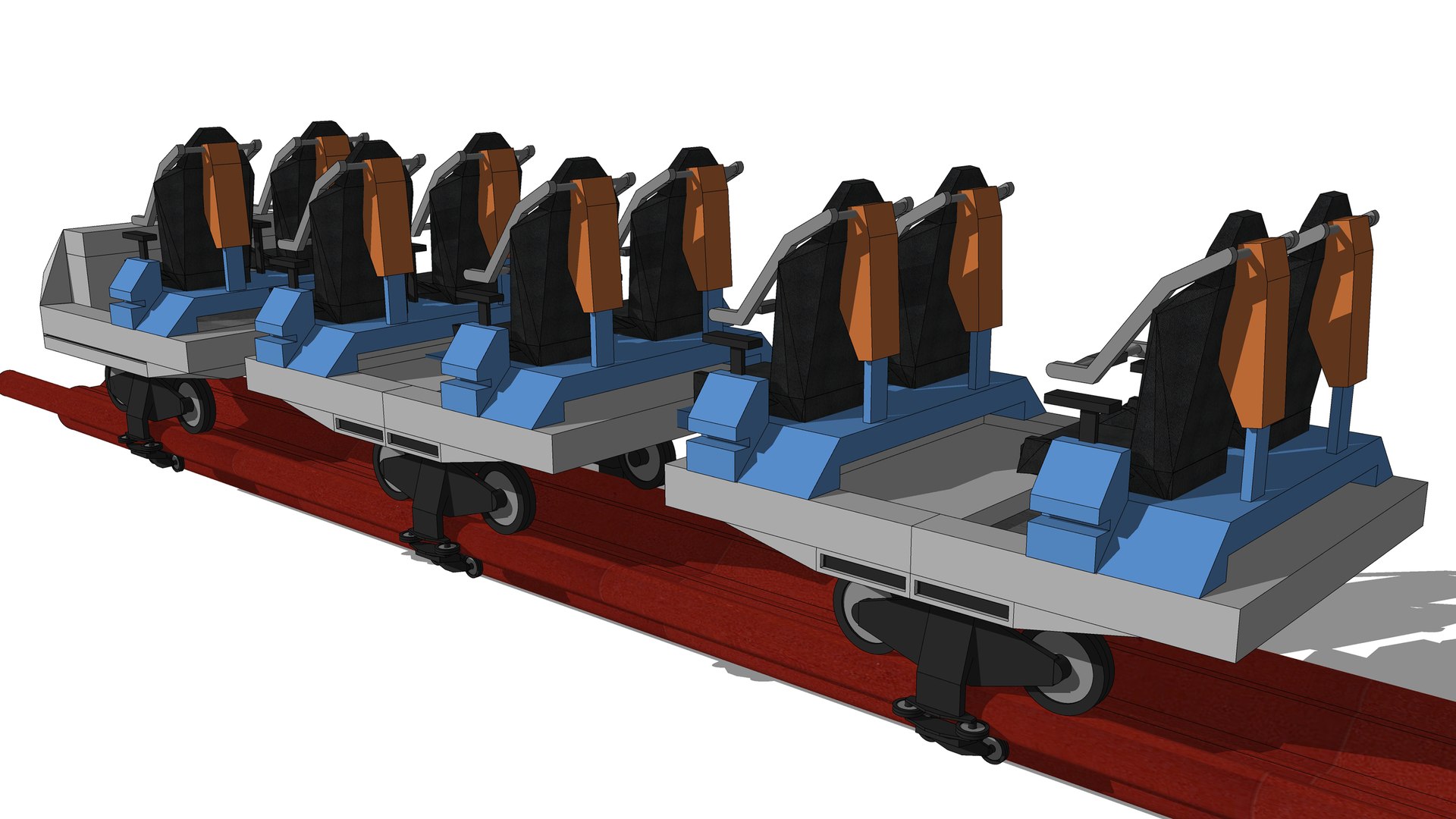 Rollercoaster Car Cart Sit 3D - TurboSquid 2346699