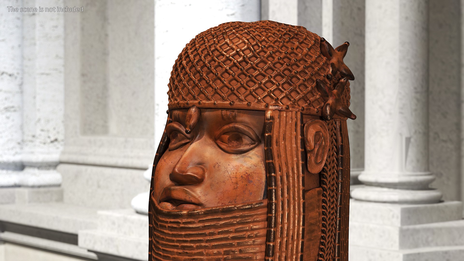 Benin Bronze Head Sculpture 3D - TurboSquid 2206593