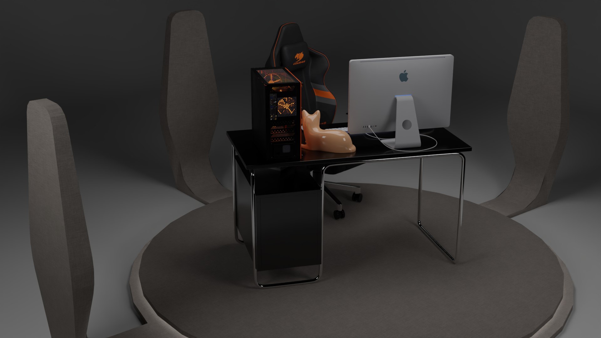 3D Workplace On The Platform - TurboSquid 1944148