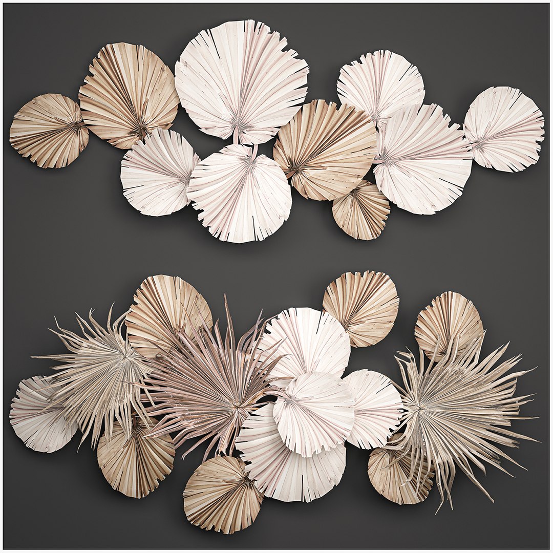 3D Wall Panel Made Of Dry Palm Leaves 225 Model - TurboSquid 1822109