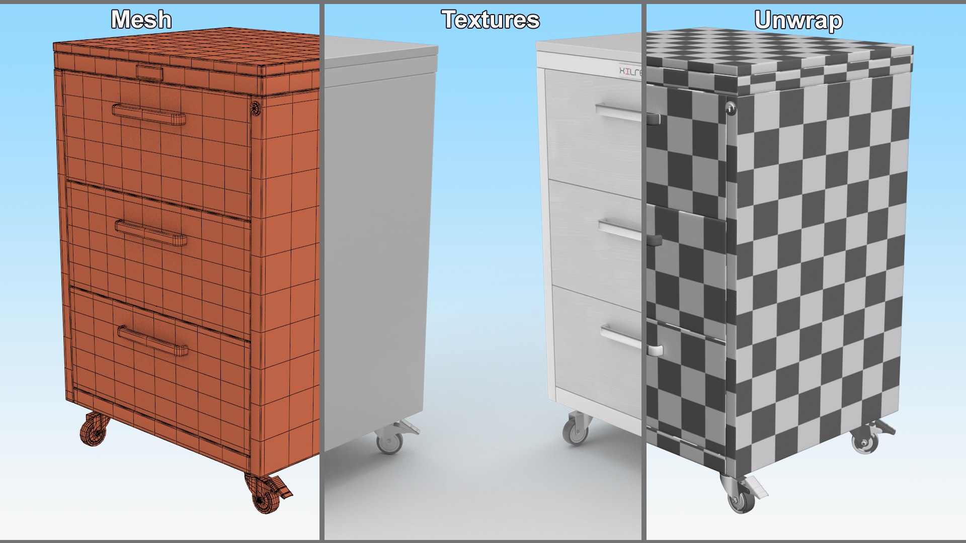 3D Wheeled Medical Storage Locker - TurboSquid 2099298