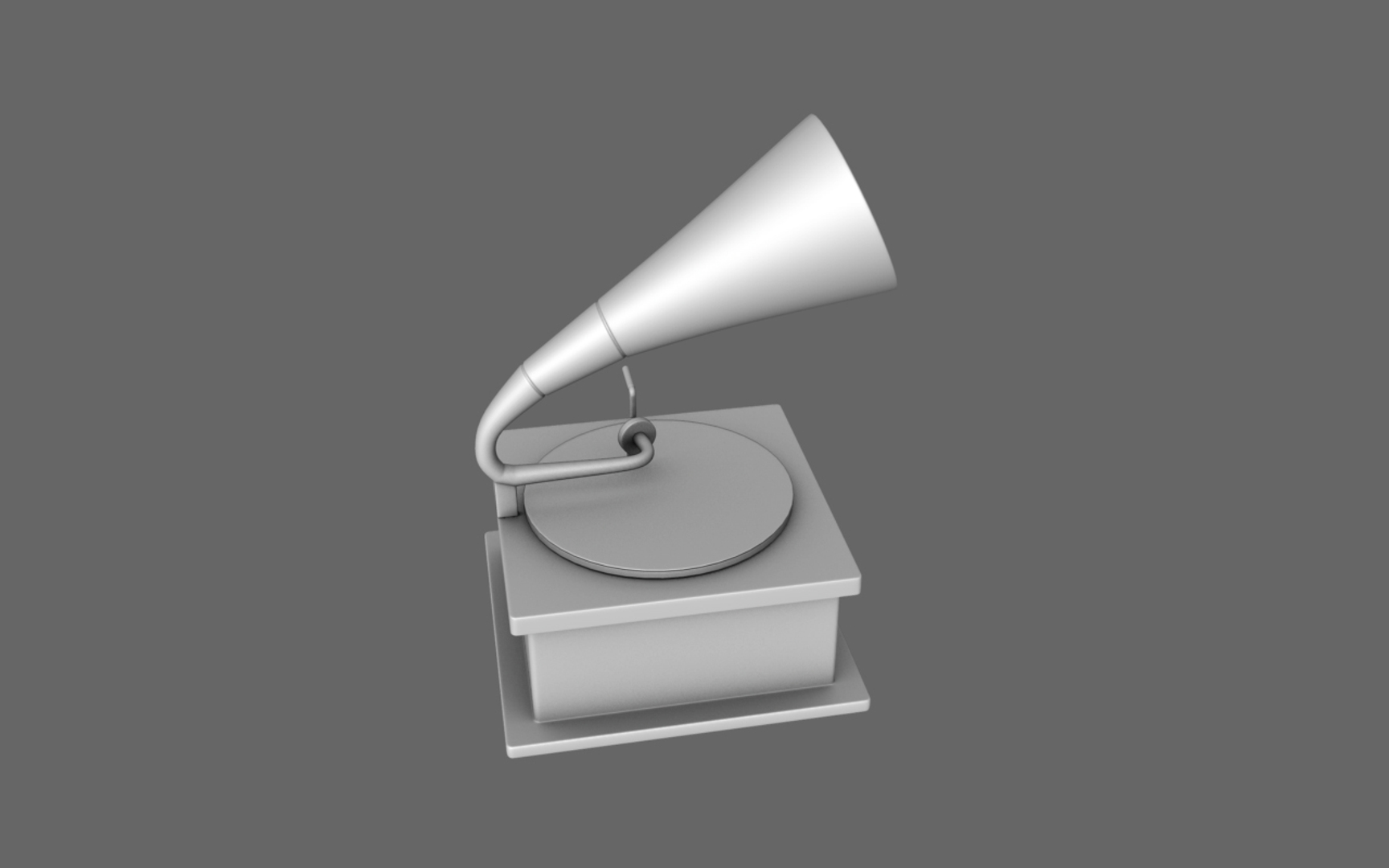 free obj model old gramophone record