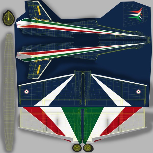 3d acrobatic italian airplane