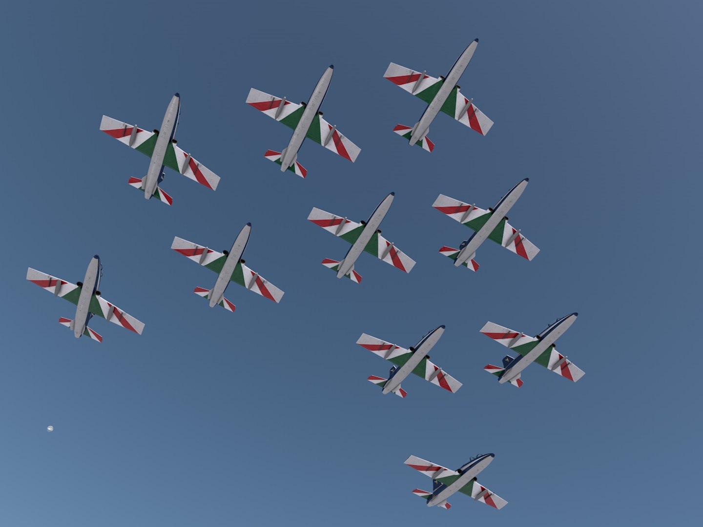 3d acrobatic italian airplane