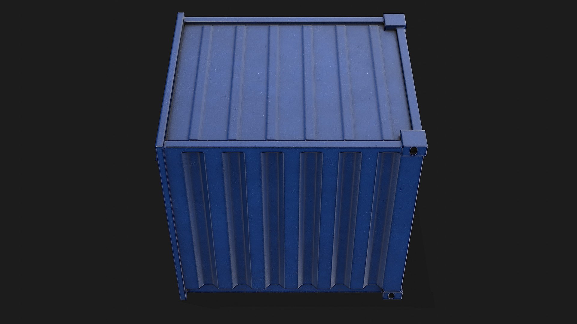 3D 10ft Container With Roll-Up Door - Blue - TurboSquid 2149183