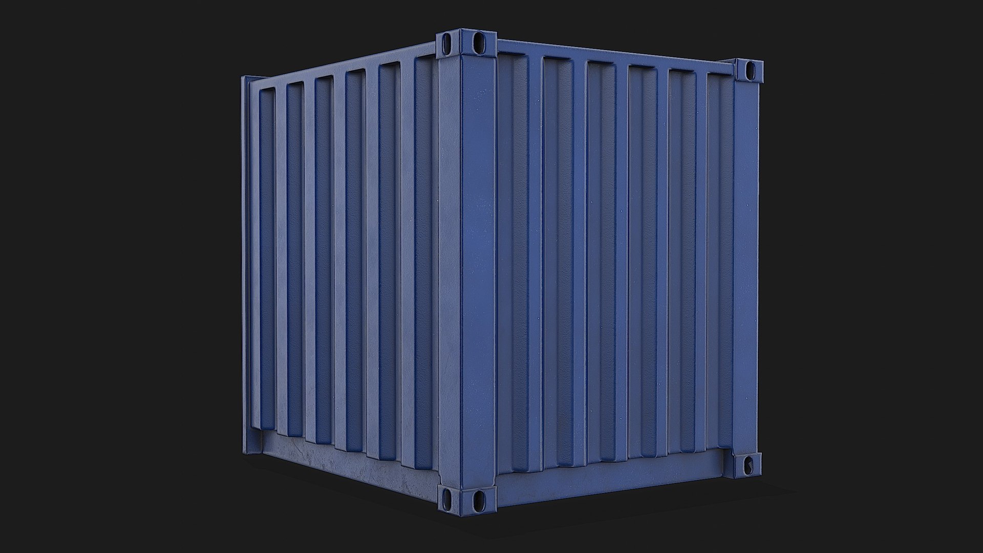 3D 10ft Container With Roll-Up Door - Blue - TurboSquid 2149183