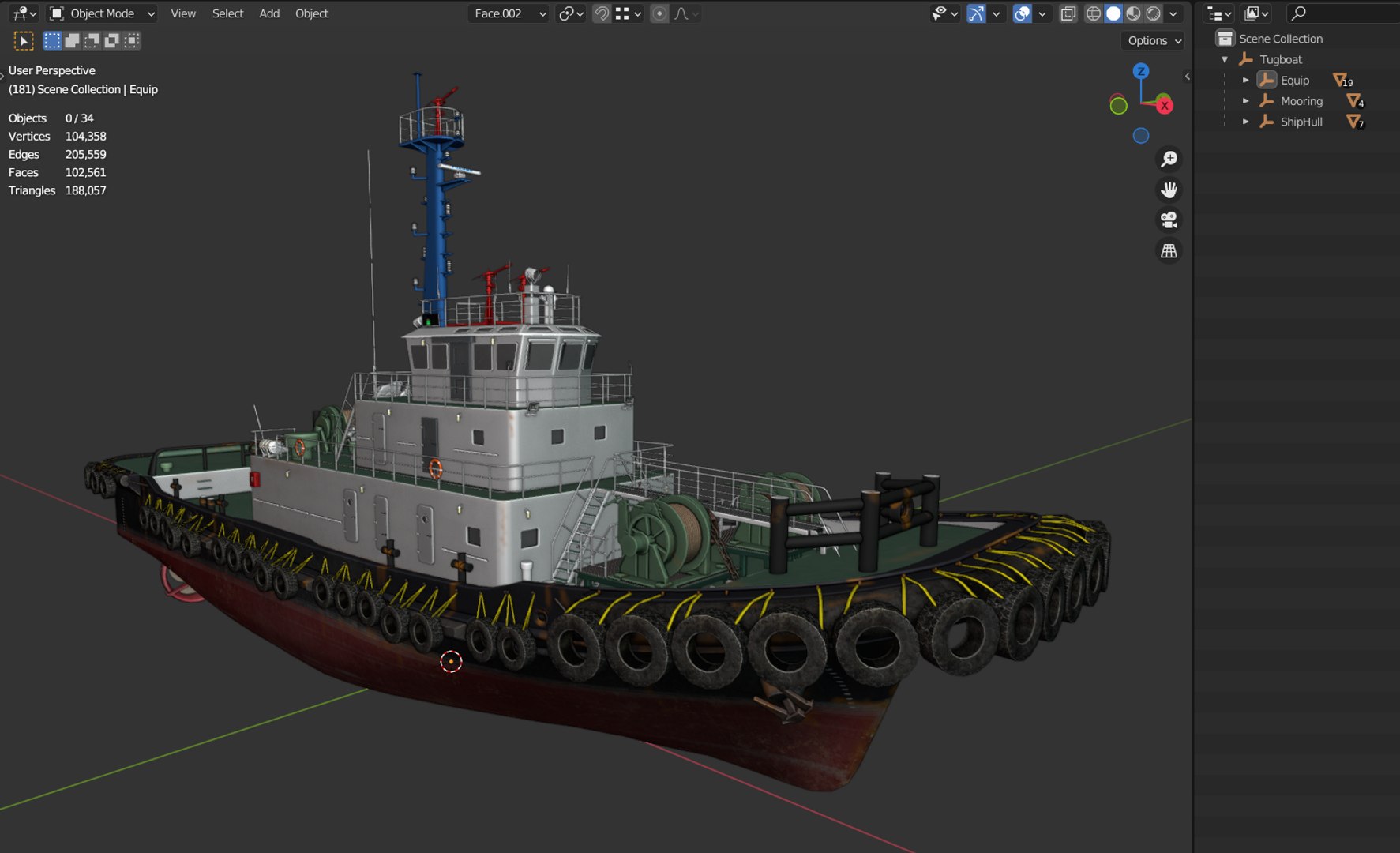 Tugboat 3D Model - TurboSquid 2275582
