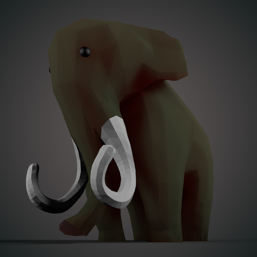 3d Cartoon Mammoth Model