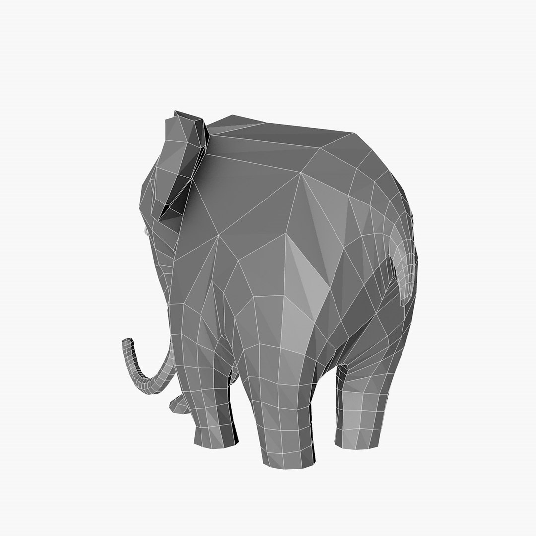 3d Cartoon Mammoth Model