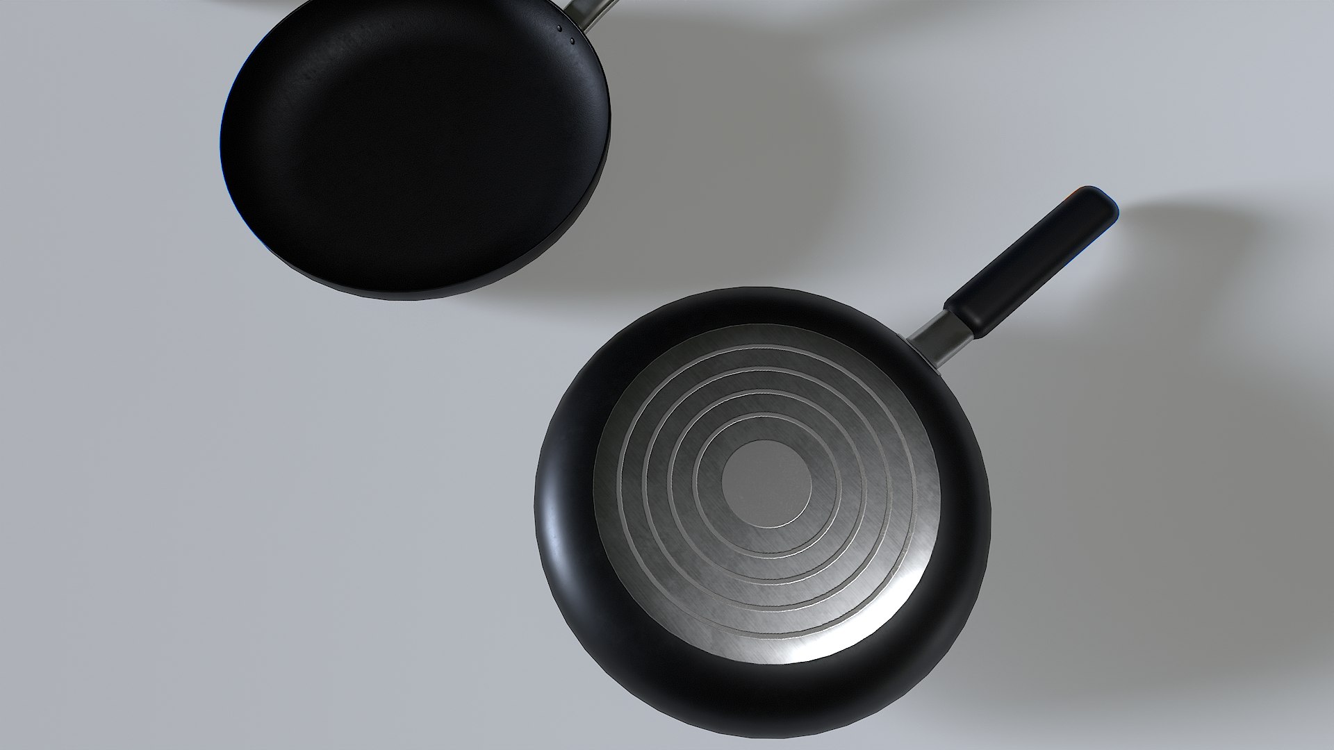 3D Frying Pans Set 3 Model - TurboSquid 2373397