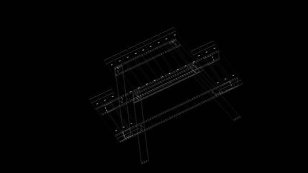 3d picnic table model
