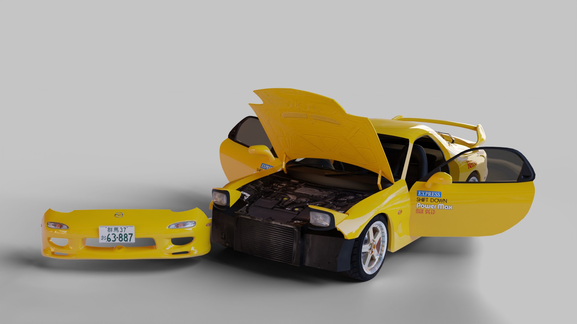3D Mazda RX7 FD Keisuke Style Model - TurboSquid 2348557