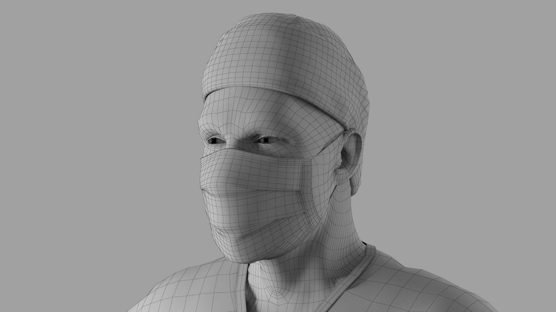 Male Face Mask 3D Model - TurboSquid 1545869