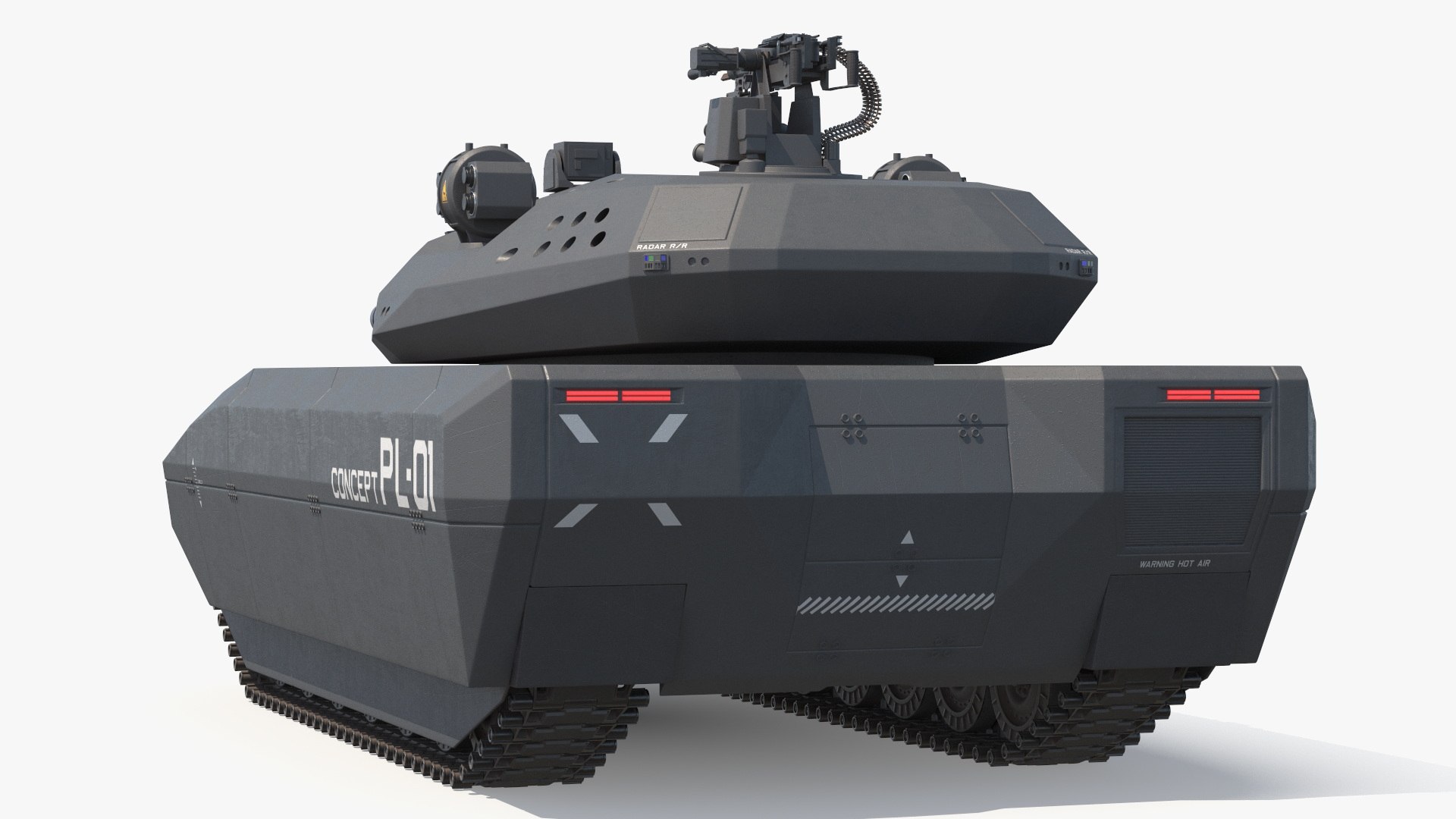 PL-01 Armored Stealth Combat Vehicle Rigged Model - TurboSquid 2453922