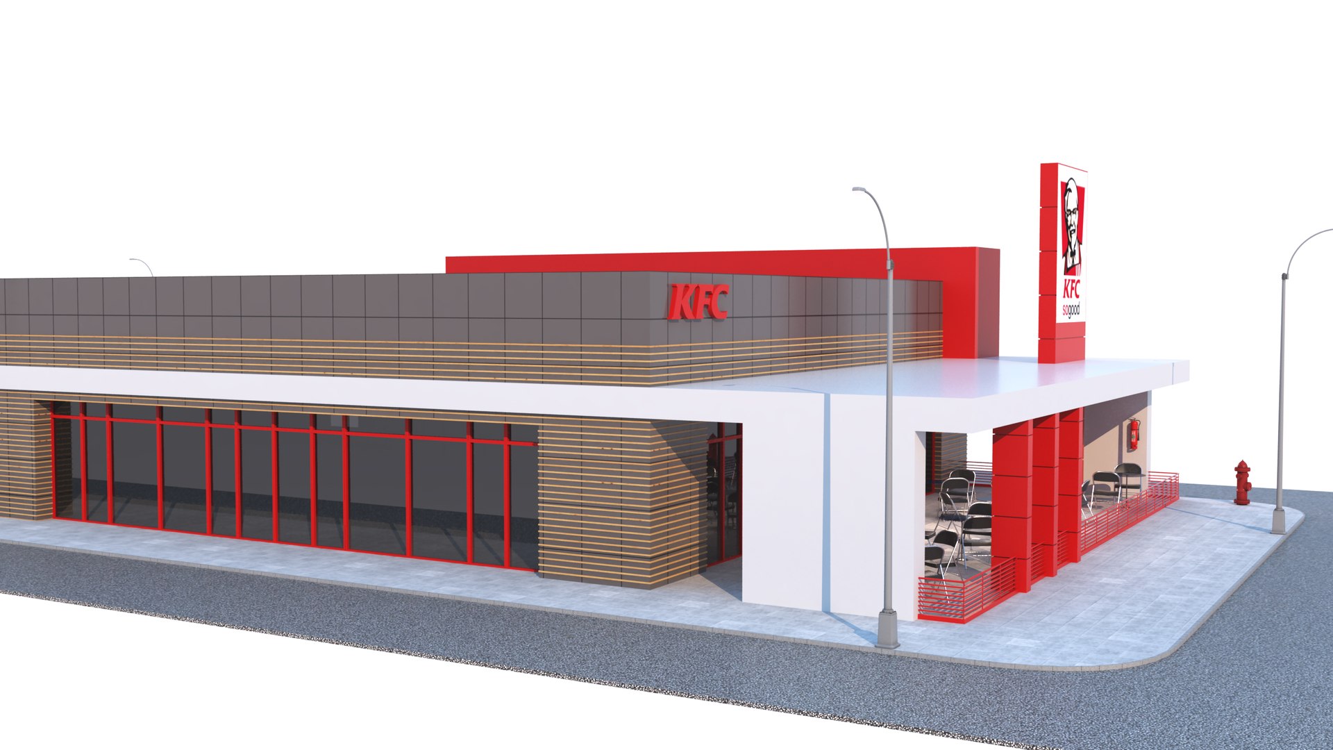 3D Restaurant Kfc - TurboSquid 1704409
