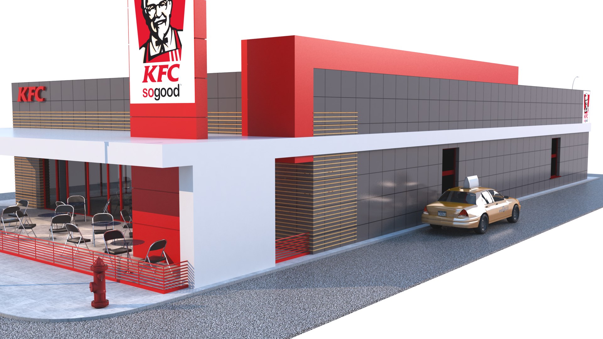 3D Restaurant Kfc - TurboSquid 1704409