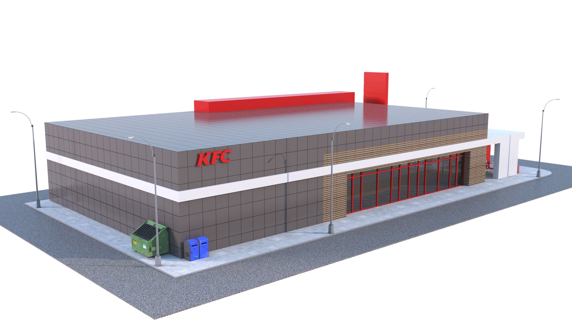 3D Restaurant Kfc - TurboSquid 1704409