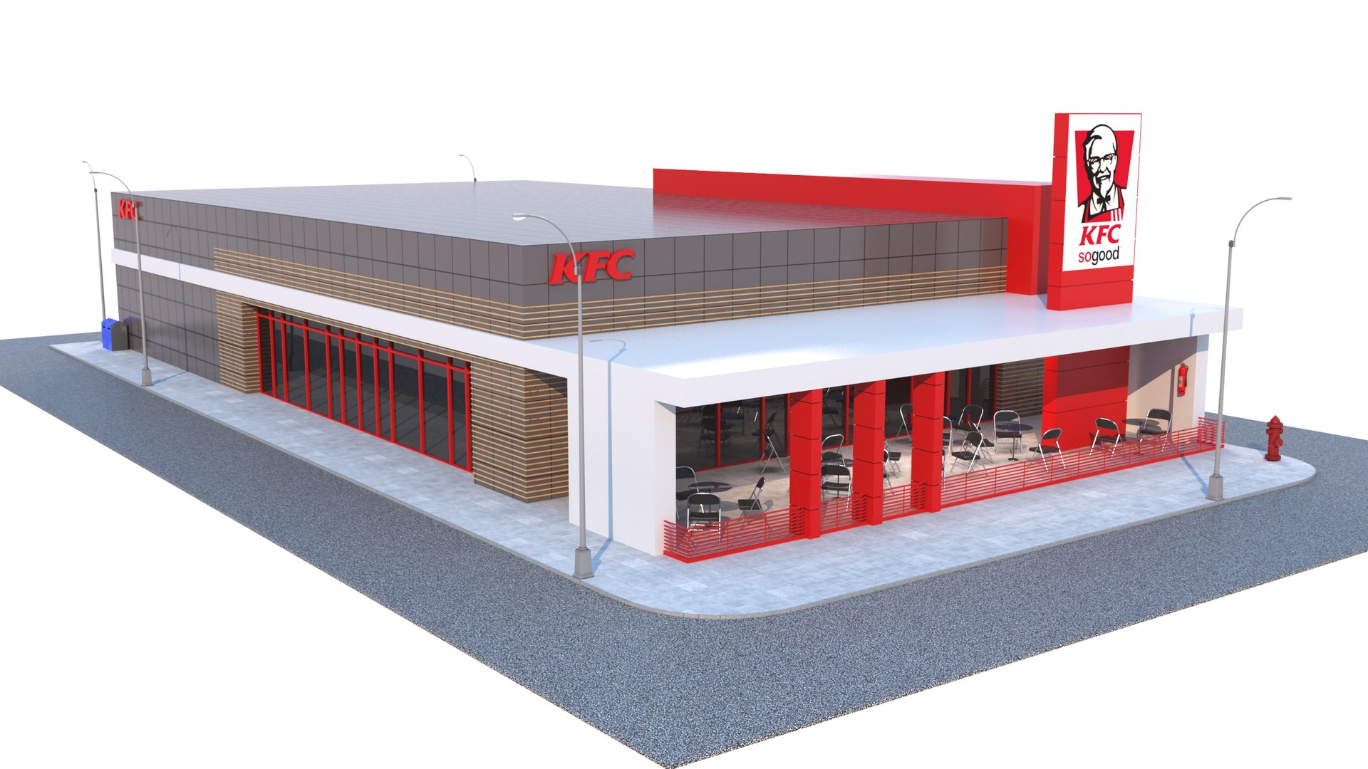 3D Restaurant Kfc - TurboSquid 1704409