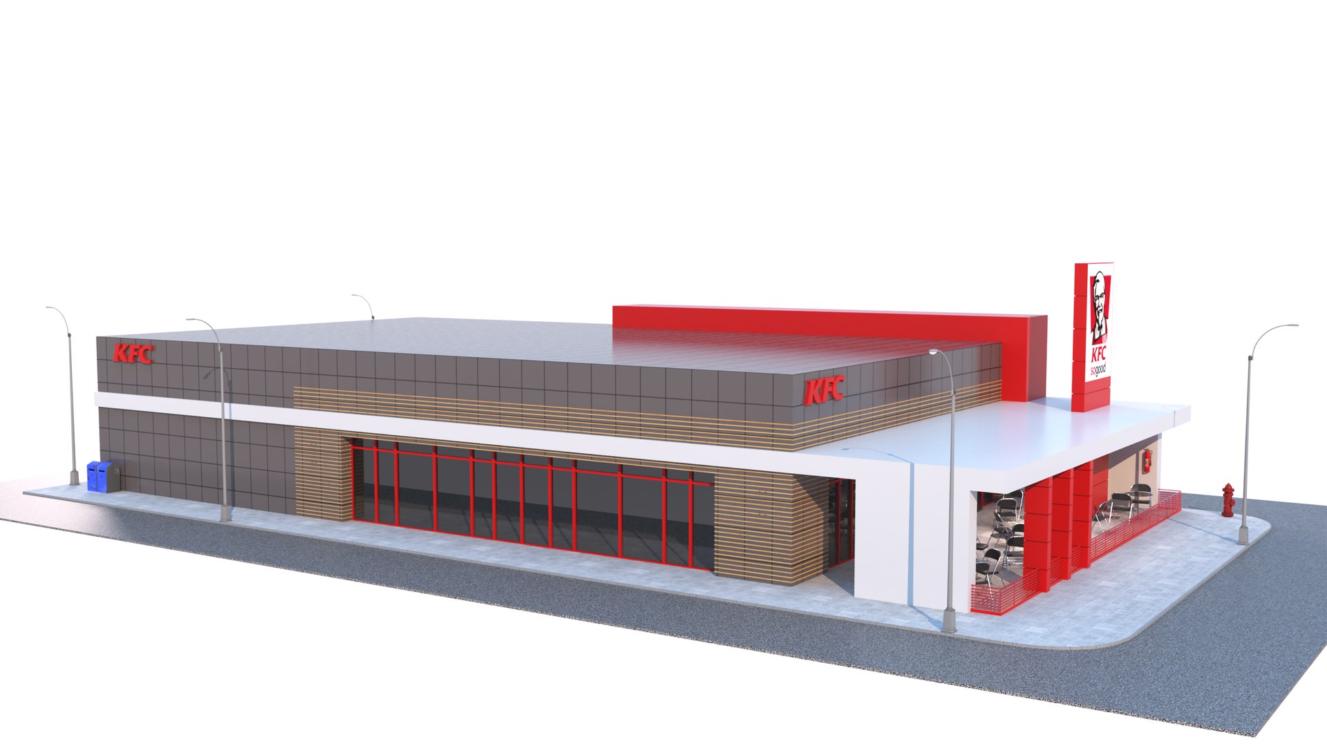 3D Restaurant Kfc - TurboSquid 1704409