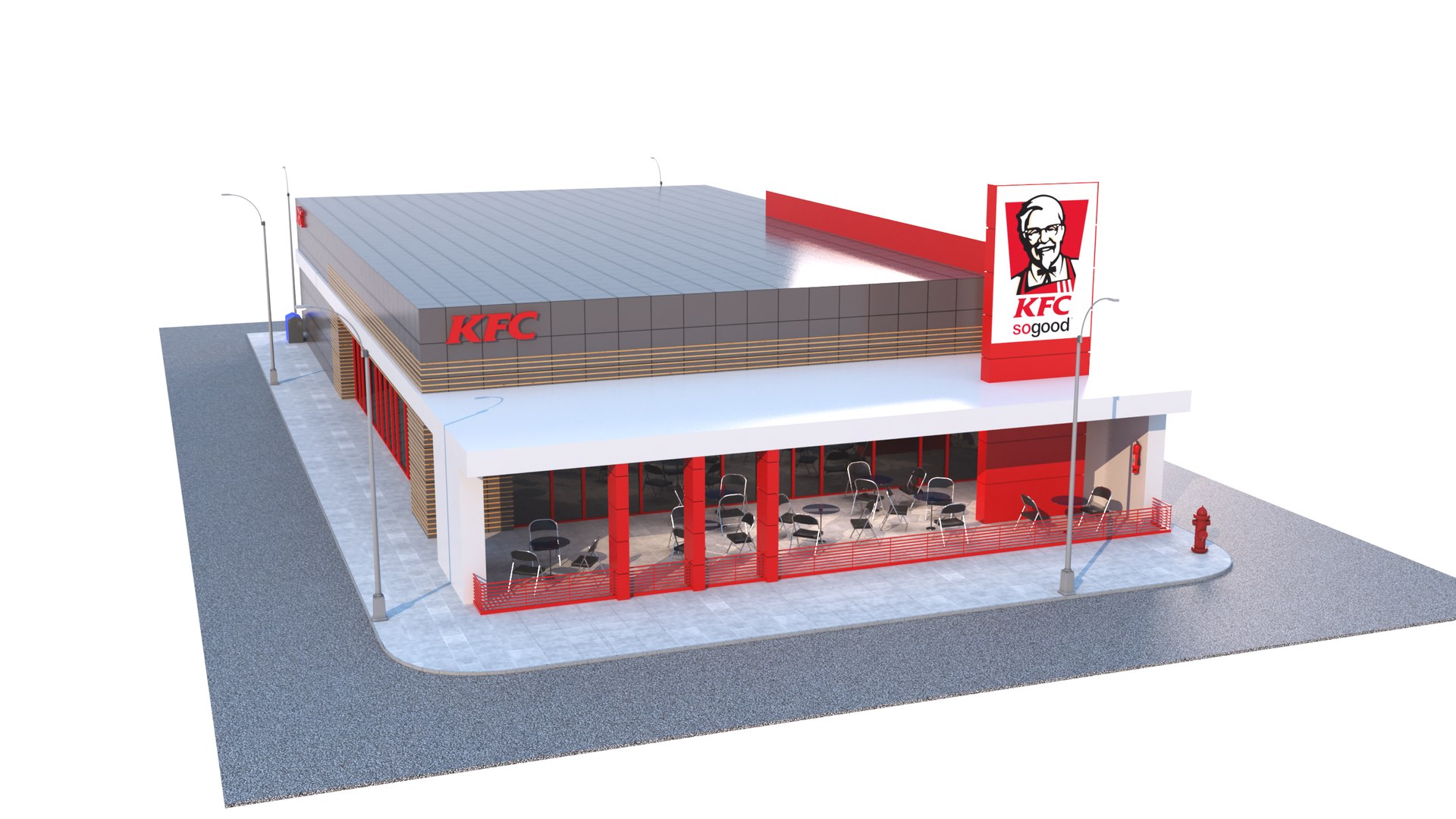 3D Restaurant Kfc - TurboSquid 1704409