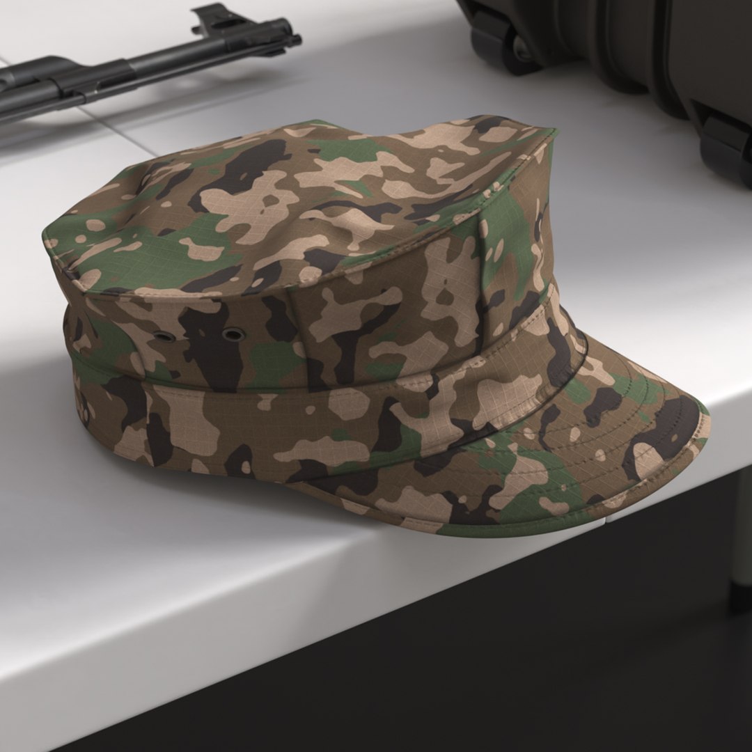 Military Patrol Octagon Cap With Multicam Pattern 3D Model - TurboSquid ...
