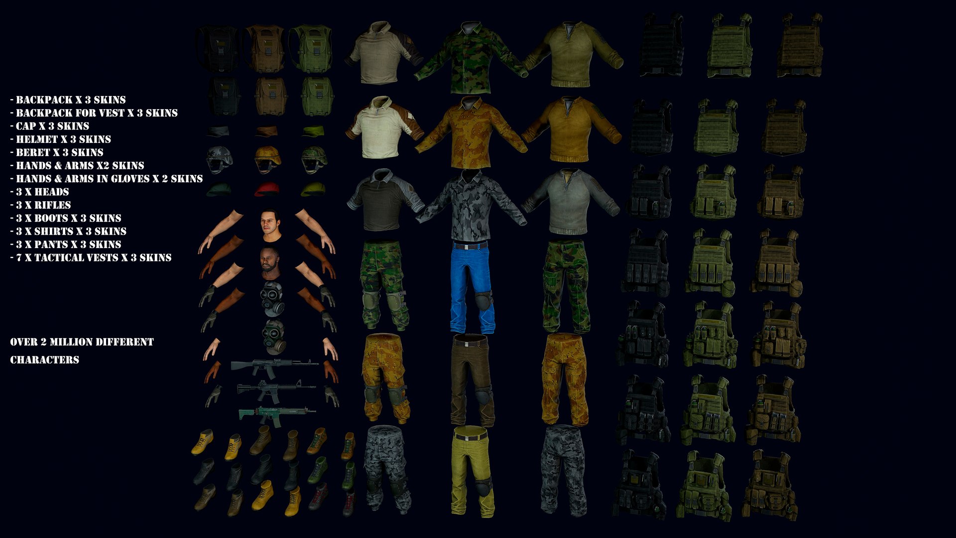 3D Modular Character - TurboSquid 1624791