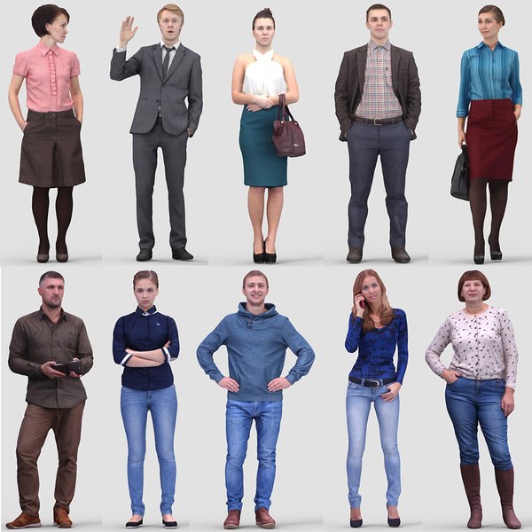 realistic humans 3d 3ds