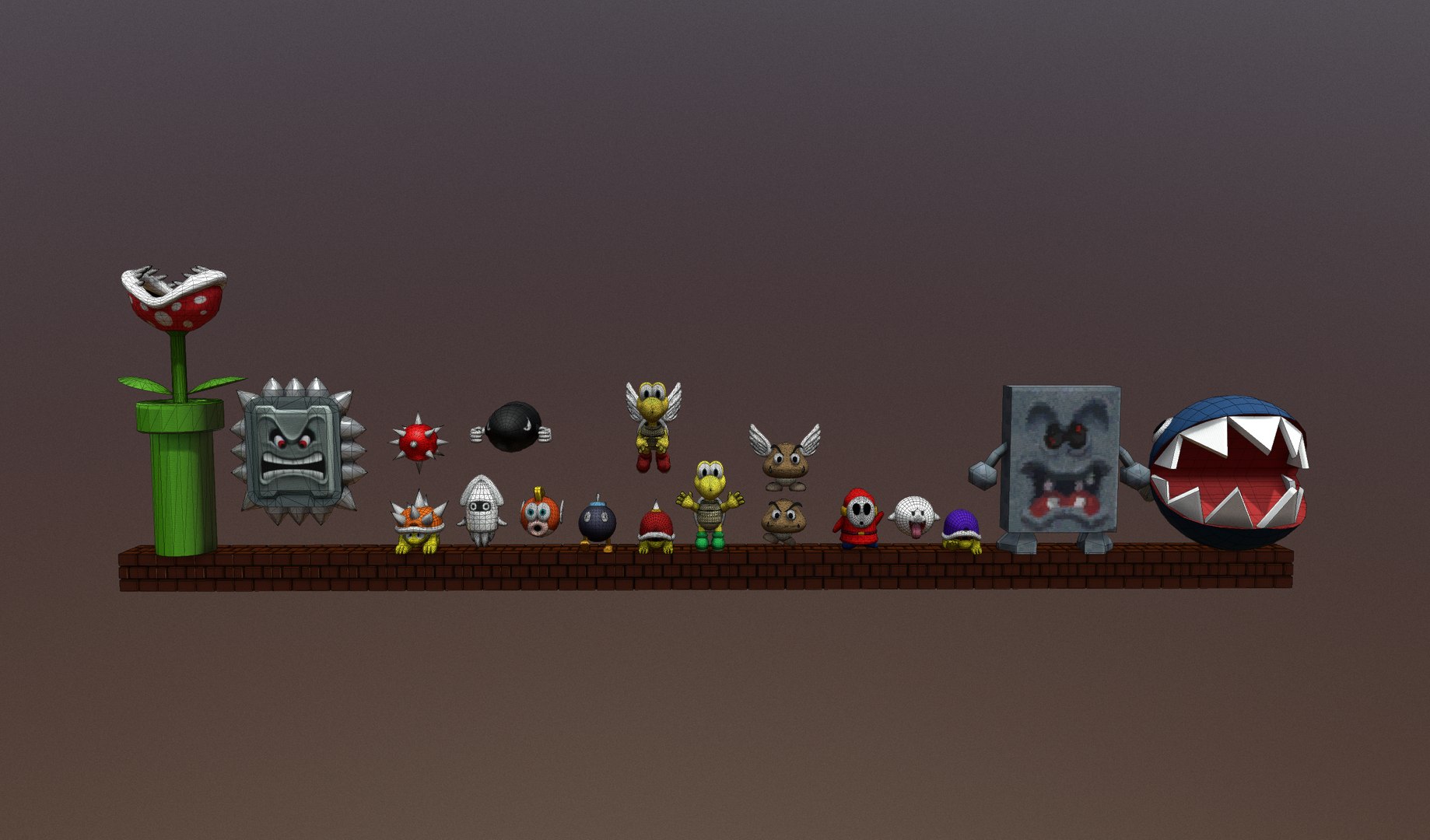 3D Enemies Mario Model - TurboSquid 1316739