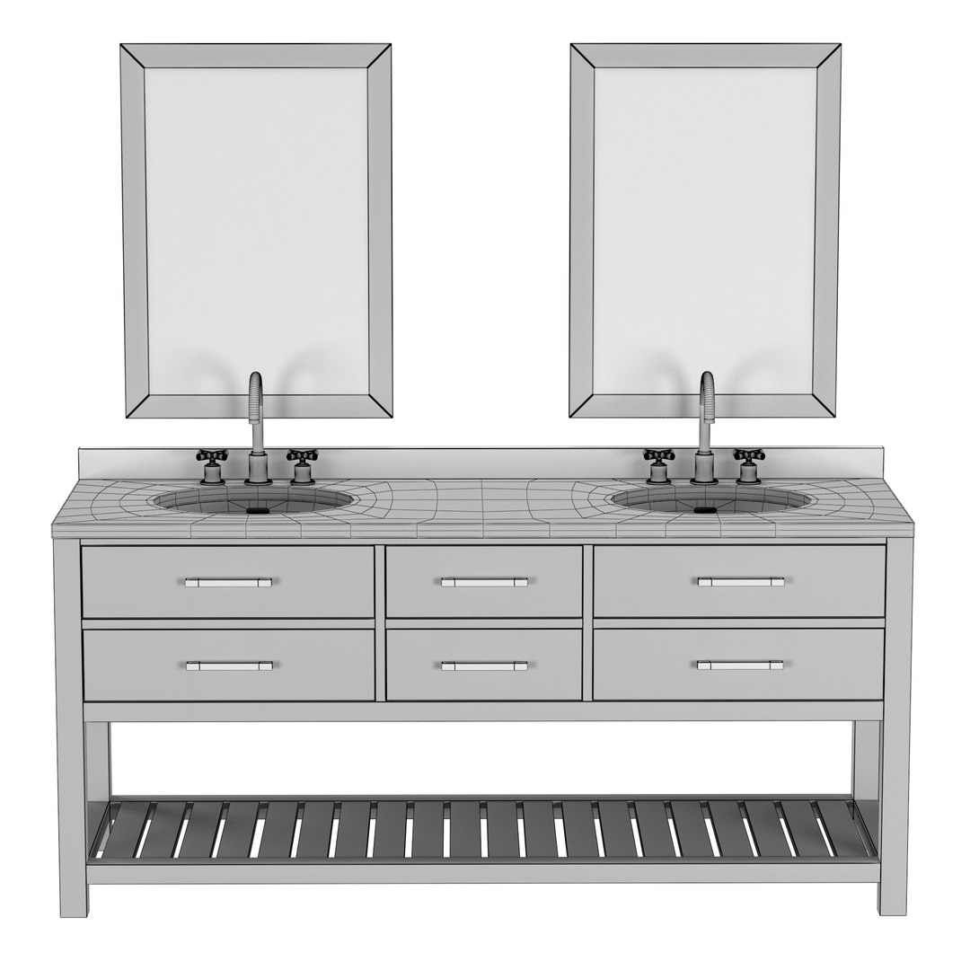 HUTTON DOUBLE WASHSTAND 3D Model - TurboSquid 1898229