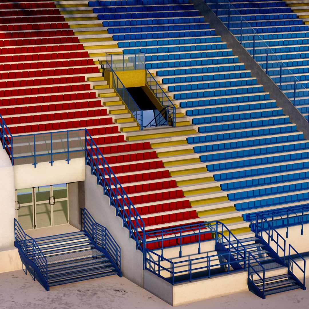 Stadium Seating Tribune 3d Model
