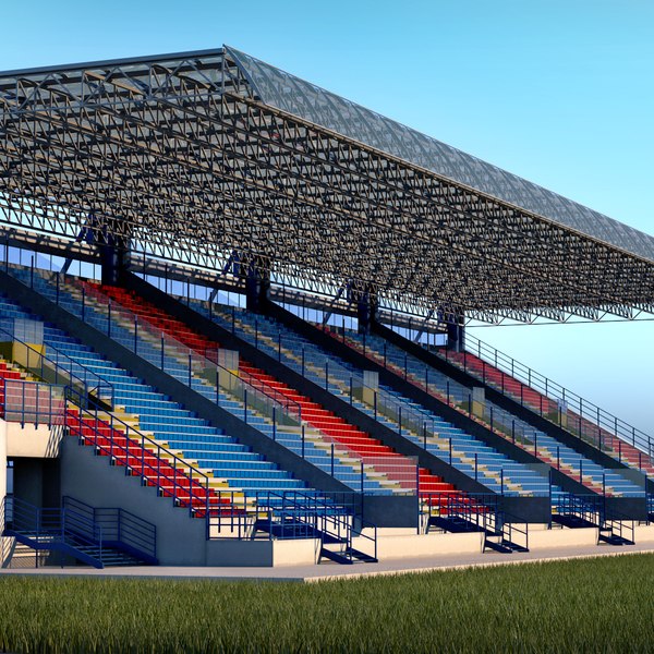 3d football soccer stadium field