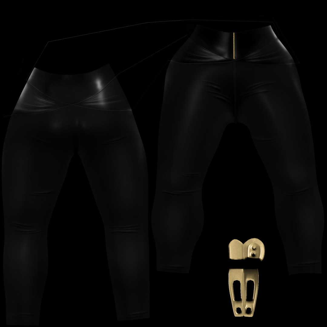 High Waist Skinny Leggings 3D model - TurboSquid 1728059