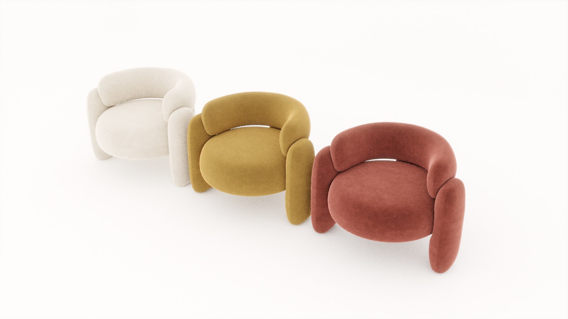 EMBRACE Armchair Modern 3 Color 3D - TurboSquid 2001530